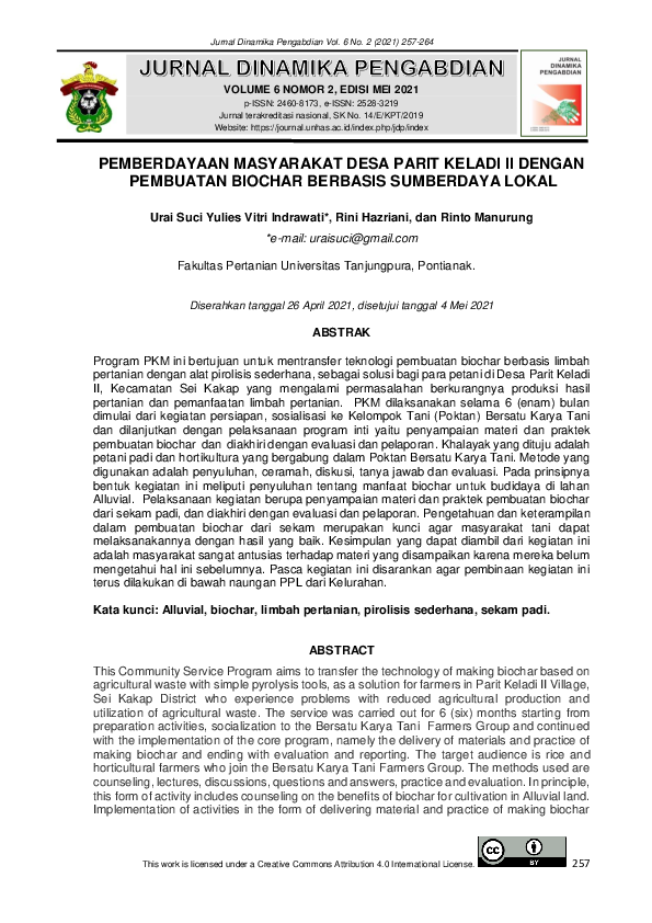(PDF) Pemberdayaan Masyarakat Desa Parit Keladi II Dengan Pembuatan ...