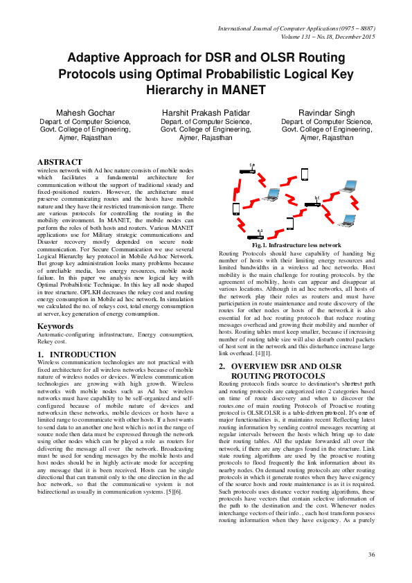 (PDF) Adaptive Approach of AODV and DSDV Routing Protocols Using Optimal Probabilistic Logical ...