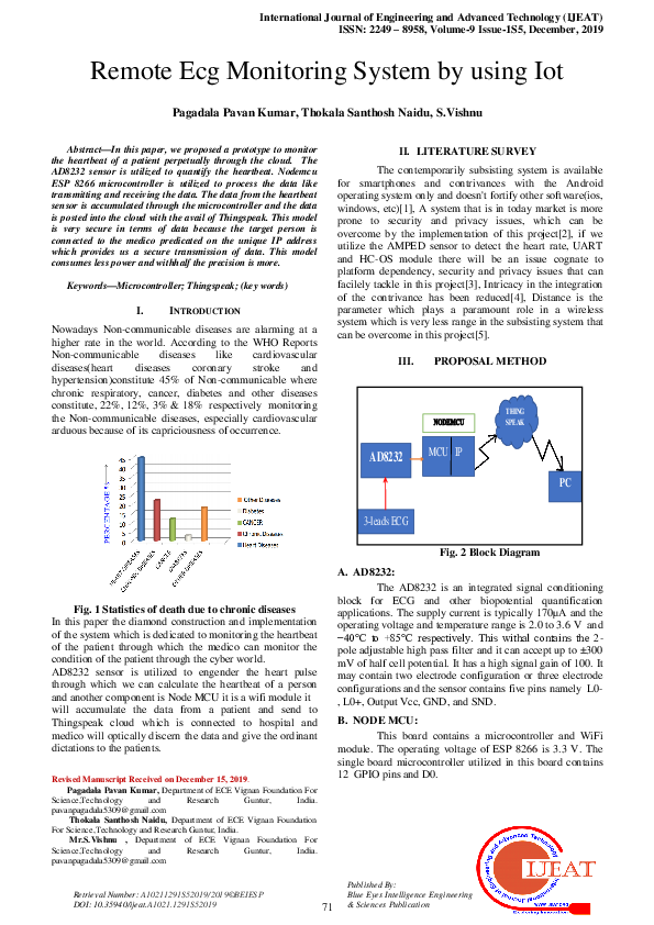 (PDF) Remote Ecg Monitoring System by using Iot