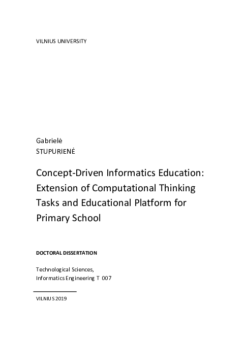 (PDF) Concept-driven informatics education: extension of computational ...