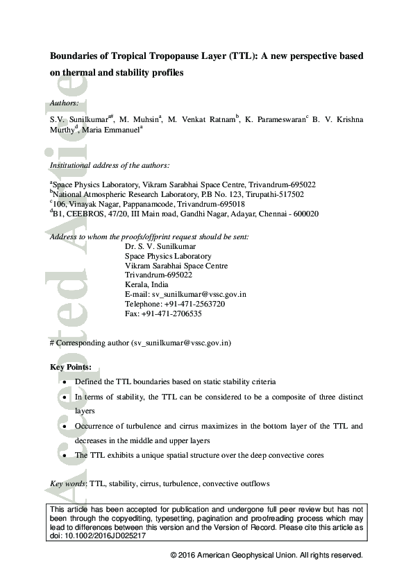 (PDF) Boundaries of tropical tropopause layer (TTL): A new perspective ...