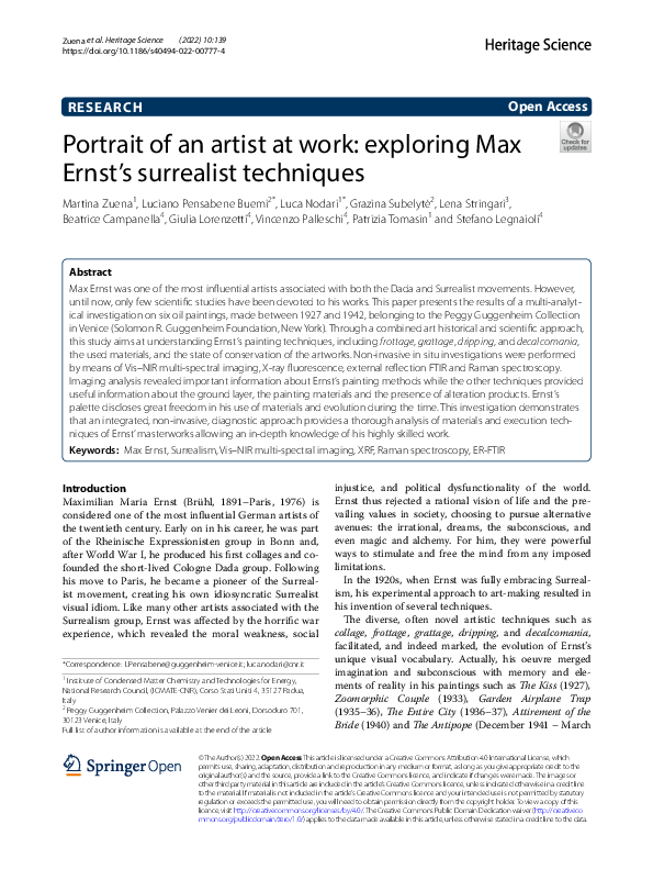 (PDF) Portrait of an artist at work: exploring Max Ernst’s surrealist ...