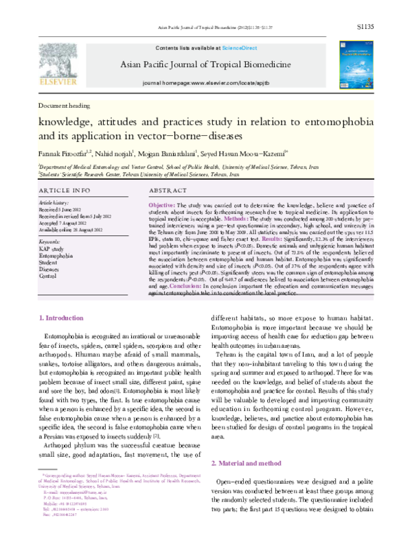 (PDF) Knowledge, attitudes and practices study in relation to ...