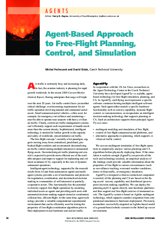 (PDF) Agent-Based Approach to Free-Flight Planning, Control, and Simulation