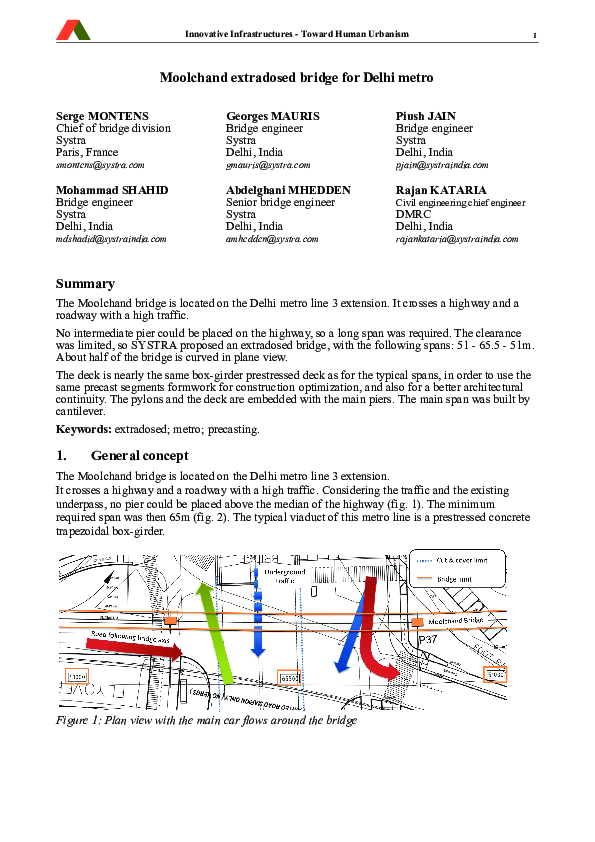 (PDF) Moolchand Extradosed Bridge for Delhi Metro