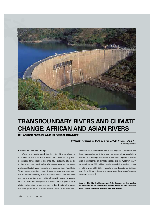 (PDF) Transboundary Rivers and Climate Change: African and Asian Rivers ...