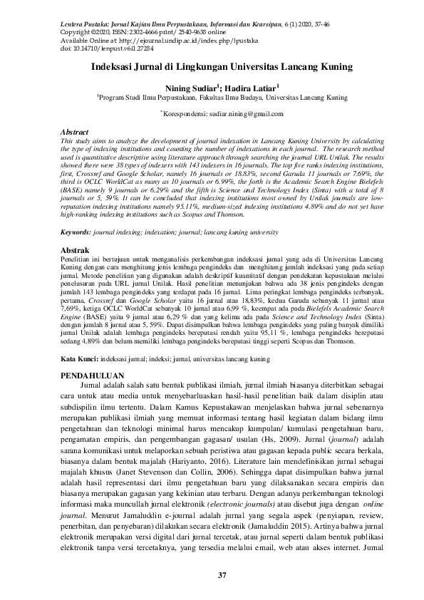 (PDF) Indeksasi Jurnal di Lingkungan Universitas Lancang Kuning ...
