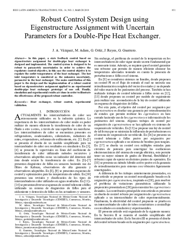 Pdf Robust Control System Design Using Eigenstructure Assignment With