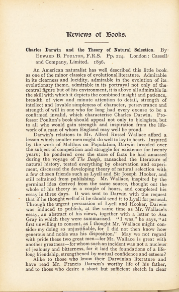 (PDF) Charles Darwin and the Theory of Natural Selection