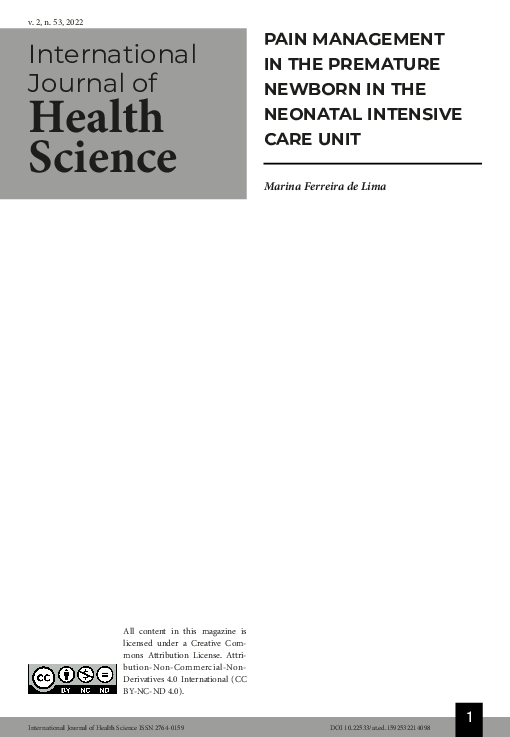 (PDF) PAIN MANAGEMENT IN THE PREMATURE NEWBORN IN THE NEONATAL ...