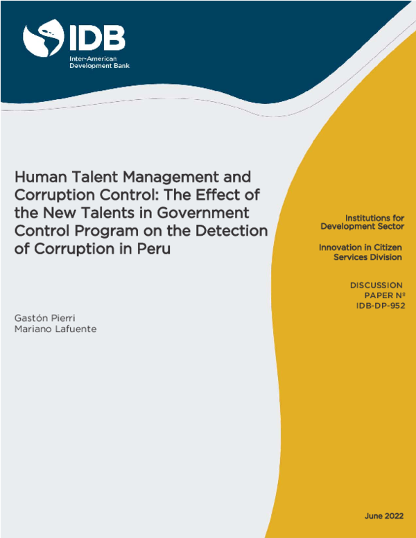 (PDF) Human Talent Management and Corruption Control: The Effect of the ...