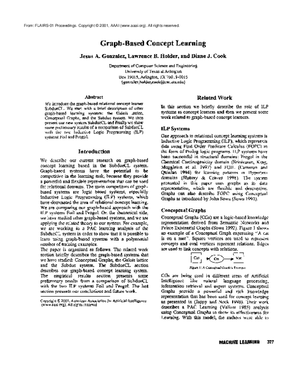 (PDF) Graph based concept learning