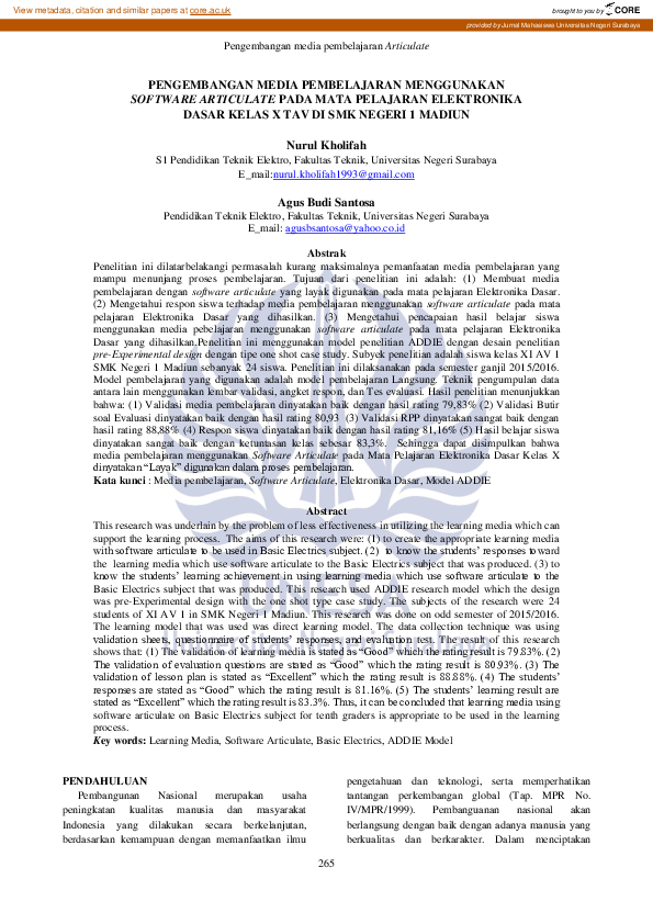 (PDF) Pengembangan Media Pembelajaran Menggunakan Software Articulate Pada Mata Pelajaran ...
