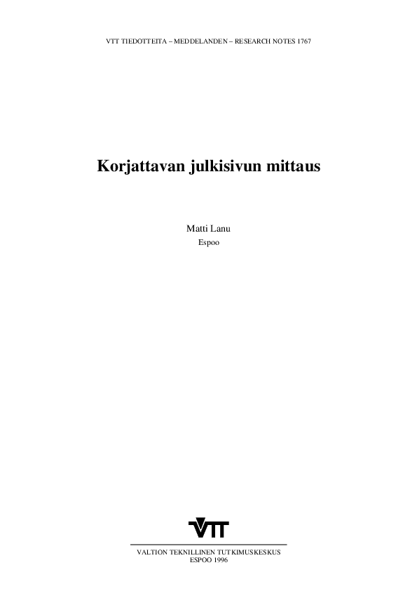 (PDF) Measurement of a building facade for repairs