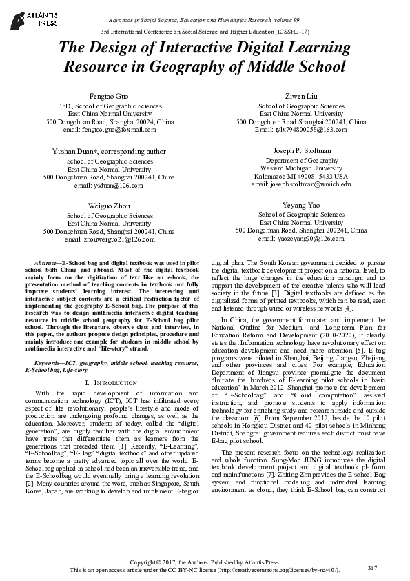 (PDF) The Design of Interactive Digital Learning Resource in Geography ...