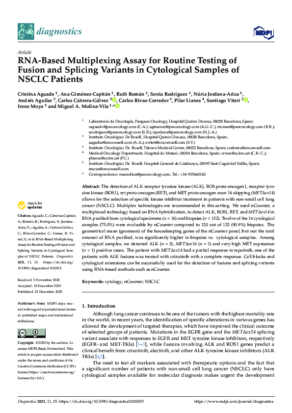 (PDF) RNA-Based Multiplexing Assay for Routine Testing of Fusion and ...