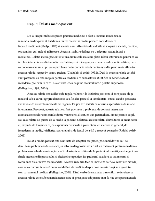(PDF) Cap. 6: Relatia medic-pacient: comunicarea, empatia si "privirea ...