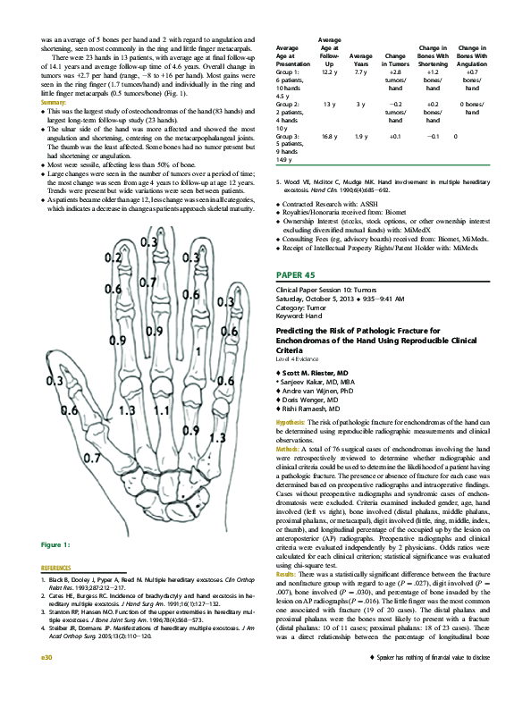 (PDF) Predicting the Risk of Pathologic Fracture for Enchondromas of ...
