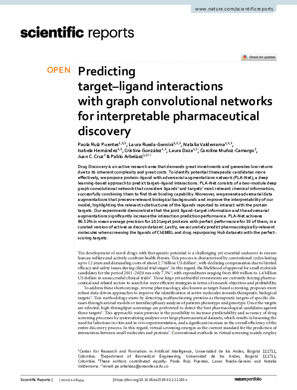 (PDF) Predicting target–ligand interactions with graph convolutional ...