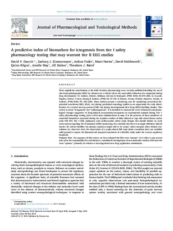 (PDF) A predictive index of biomarkers for ictogenesis from tier I ...