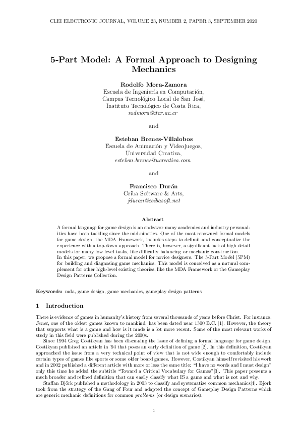 (PDF) 5-Part Model: A Formal Approach to Designing Mechanics