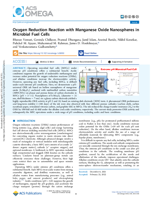 (PDF) Oxygen Reduction Reaction with Manganese Oxide Nanospheres in ...