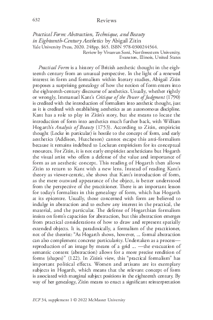(PDF) Practical Form: Abstraction, Technique, and Beauty in Eighteenth ...