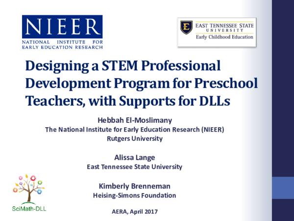 (PDF) Designing a STEM Professional Development Program for Preschool Teachers, with Supports ...
