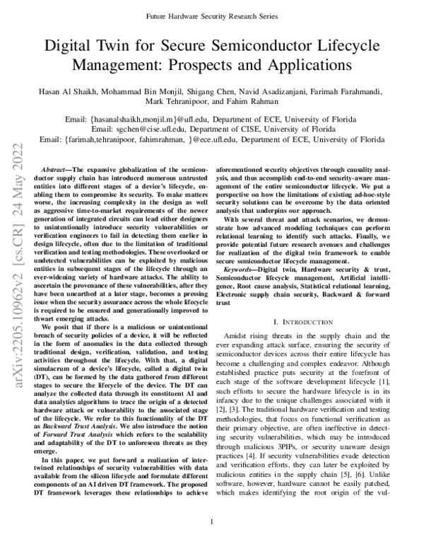 (PDF) Digital Twin for Secure Semiconductor Lifecycle Management ...