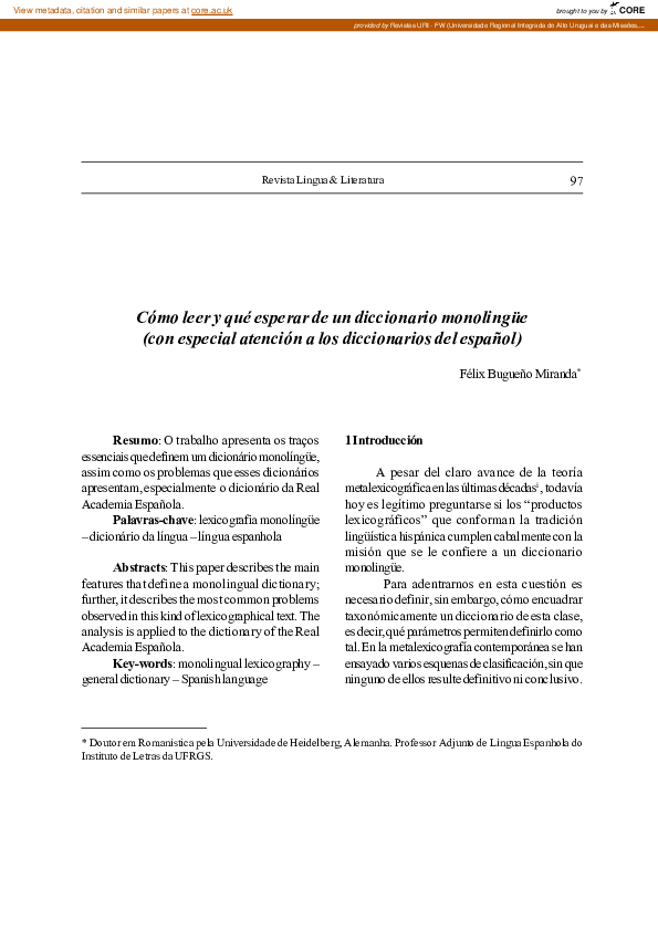 (PDF) Cómo leer y qué esperar de un diccionario monolingüe (con ...
