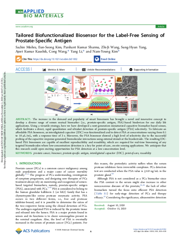 (PDF) Tailored Biofunctionalized Biosensor for the Label-Free Sensing ...