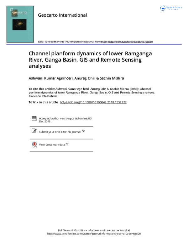 (PDF) Channel planform dynamics of lower Ramganga River, Ganga basin ...