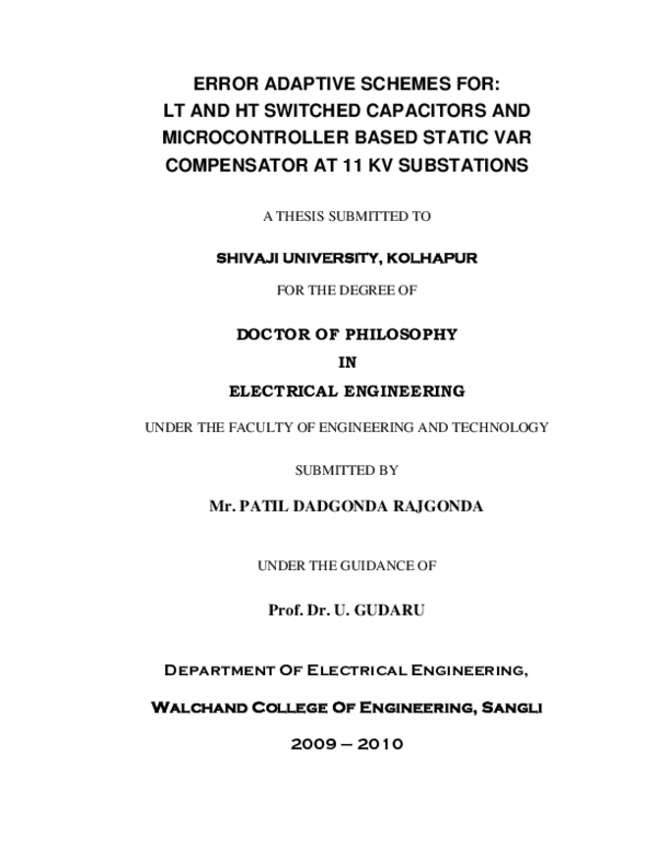 Pdf Error Adaptive Schemes For Lt And Ht Switched Capacitors And Microcontroller Based Static