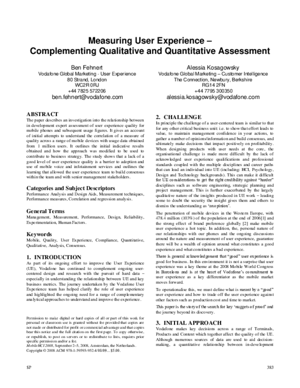 (PDF) Measuring user experience | alessia kosagowsky - Academia.edu (PDF) Measuring user experience | alessia kosagowsky - Academia.edu