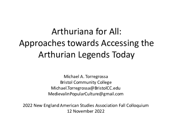 (PDF) 2022: “Arthuriana for All: Approaches towards Accessing the ...