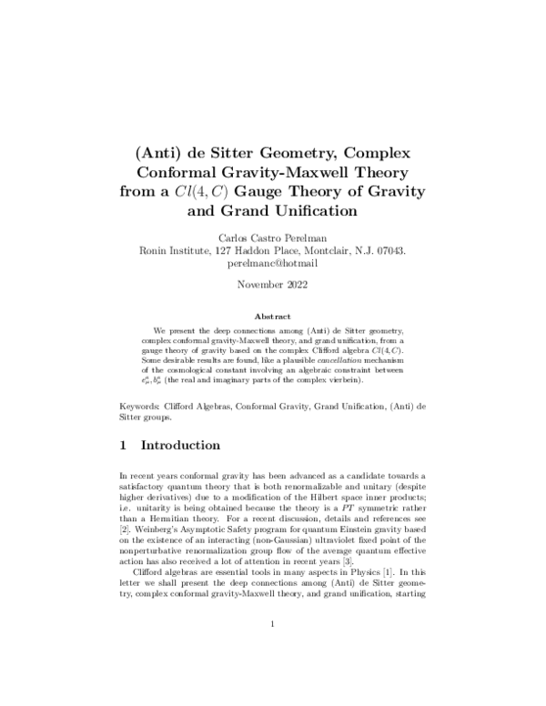 Pdf Anti De Sitter Geometry Complex Conformal Gravity Maxwell
