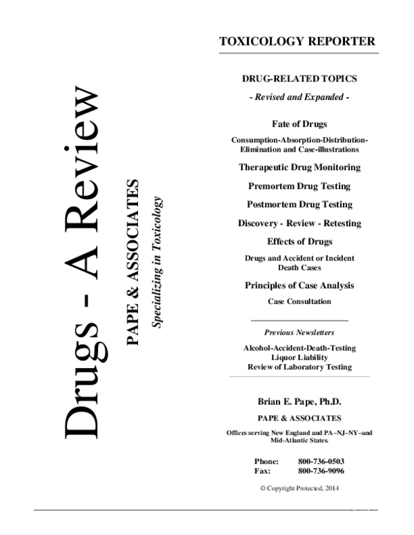 (PDF) Toxicology Report