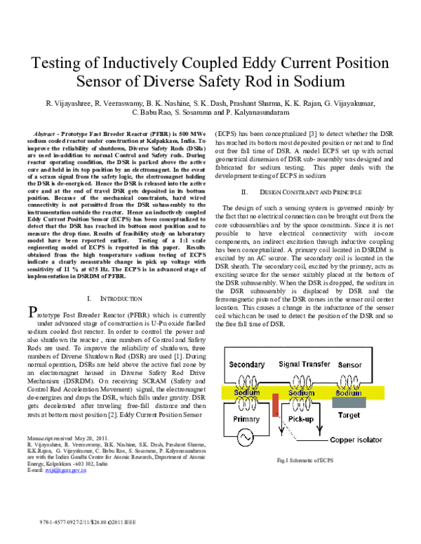 (PDF) Testing of inductively coupled Eddy Current Position Sensor of ...