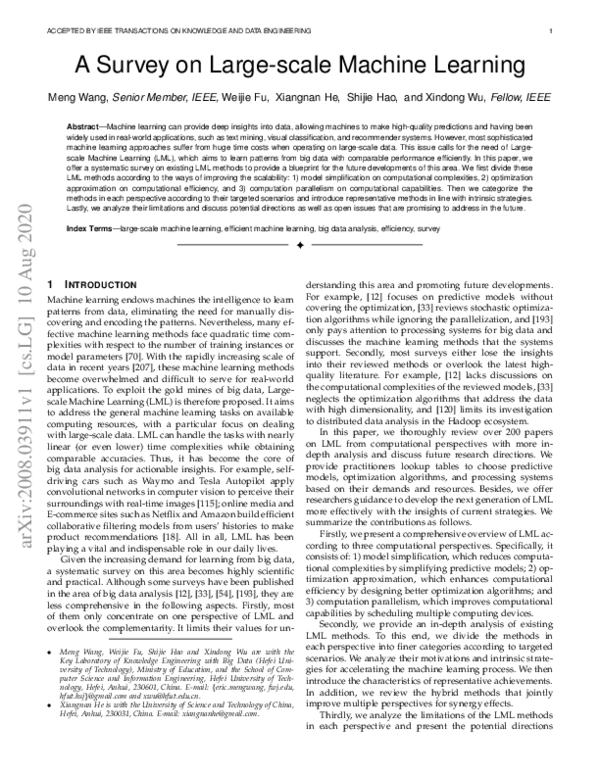 (PDF) A Survey on Large-Scale Machine Learning