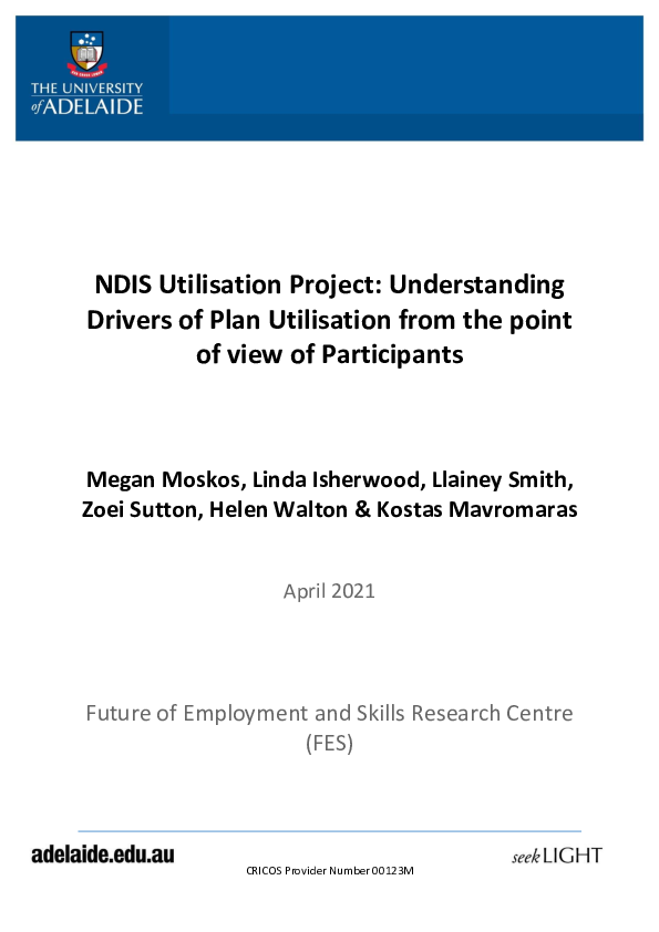 (PDF) NDIS Utilisation Project: understanding drivers of plan ...