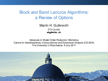 (PDF) Block and Band Lanczos Algorithms: A Review of Options