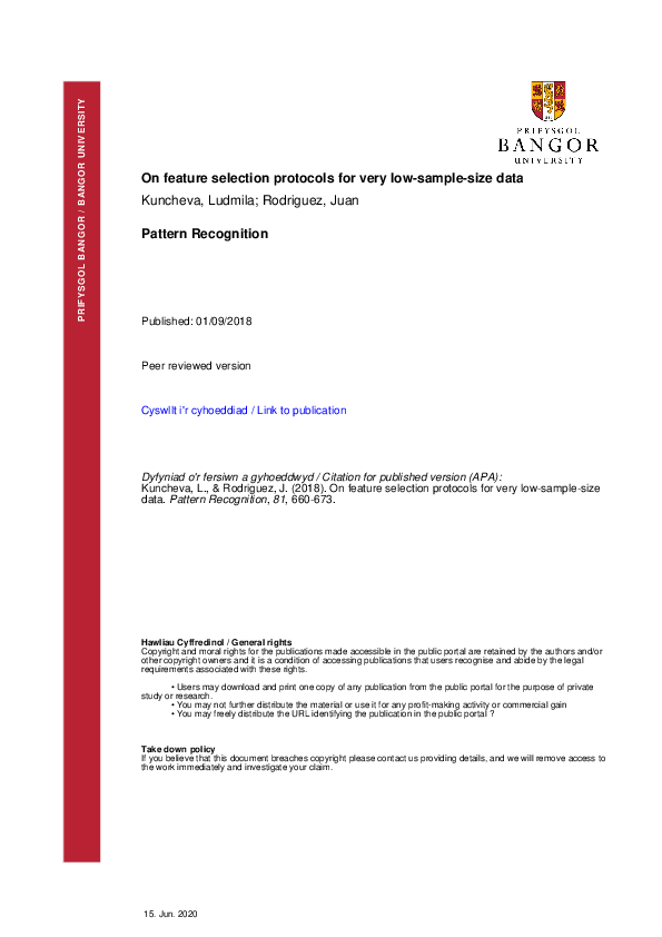 (PDF) On feature selection protocols for very low-sample-size data