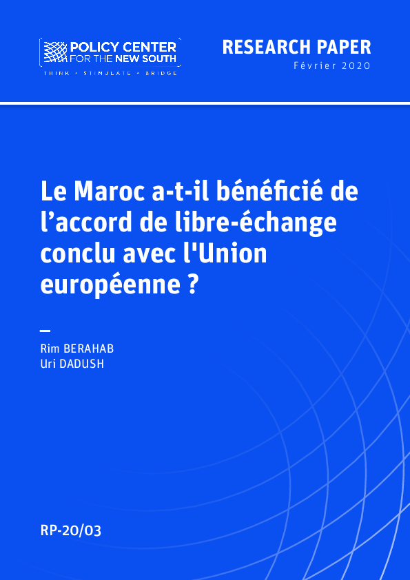 (PDF) Le Maroc a-t-il Bénéficié de L’accord de Libre-échange conclu ...