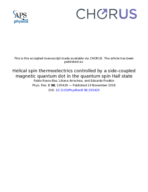 (PDF) Helical spin thermoelectrics controlled by a side-coupled ...