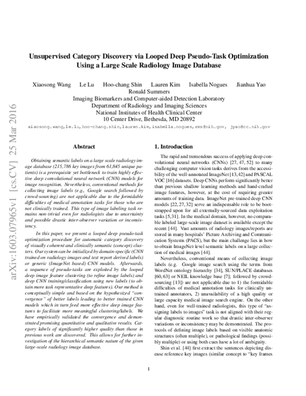 (PDF) Unsupervised Category Discovery via Looped Deep Pseudo-Task Optimization Using a Large ...