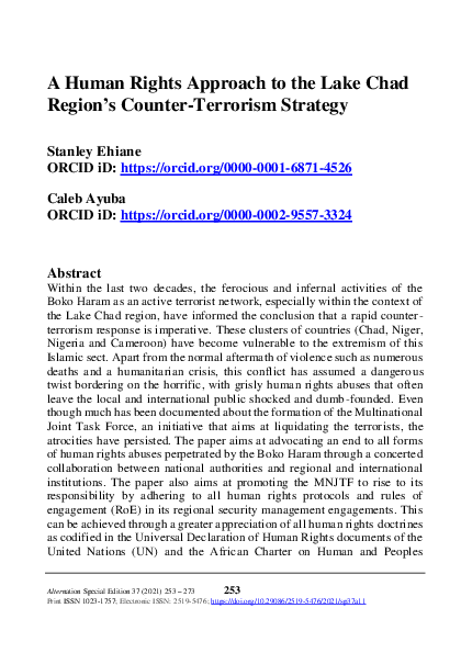 (PDF) A Human Rights Approach to the Lake Chad Region’s Counter ...