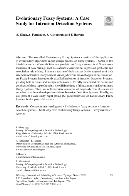 (PDF) Evolutionary Fuzzy Systems: A Case Study for Intrusion Detection Systems