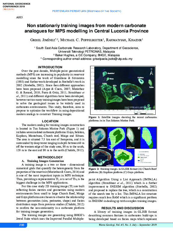 (PDF) Non stationariy training images from modern carbonate analogues ...