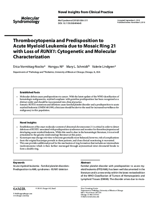 (PDF) A Novel Cytogenetic Variant Translocation in Acute Myeloid Leukemia