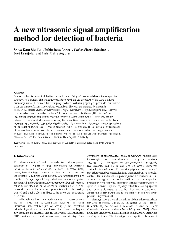 (PDF) A new ultrasonic signal amplification method for detection of ...